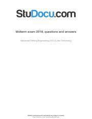 Midterm Exam 2018 Questions And Answers Pdf LOMoARcPSD 11173564 Midterm Exam 2018 Questions