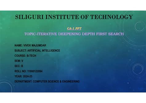 iterative deepning depth first ppt search pdf search internet