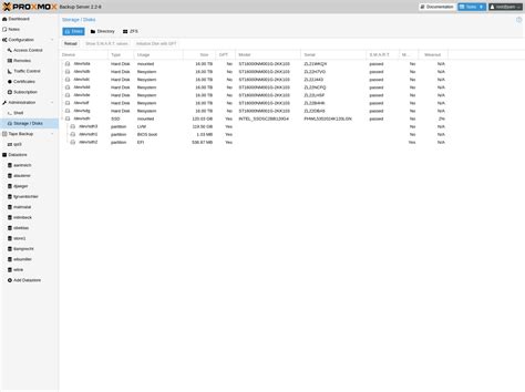 Graphical User Interface — Proxmox Backup 333 1 Documentation