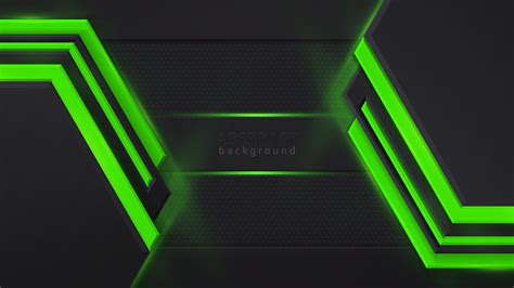 레이아웃 디자인 기술 녹색과 검은 색 대비 추상 기술 배경 녹색 백라이트 벡터 기업 디자인입니다 3차원 형태에 대한 스톡 벡터 아트 및 기타 이미지 Istock