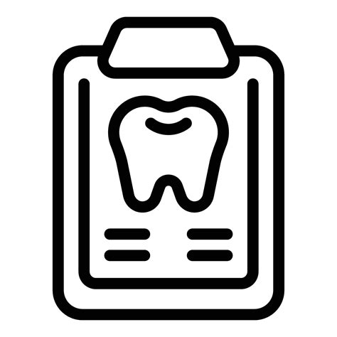 Dental Analysis Icon Outline Vector Teeth Examination Report 42524296 Vector Art At Vecteezy