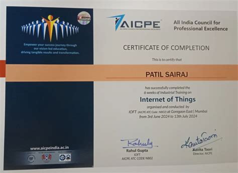 Sairaj Patil On Linkedin Thrilled To Share That Ive Successfully Completed A 6 Week Training…