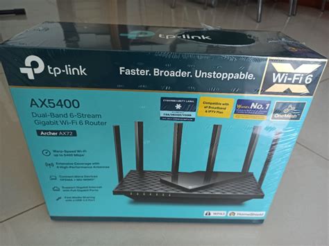 TP Link AX5400 Dual Band 6 Stream Gigabit Wifi 6 Router Computers Tech Parts Accessories