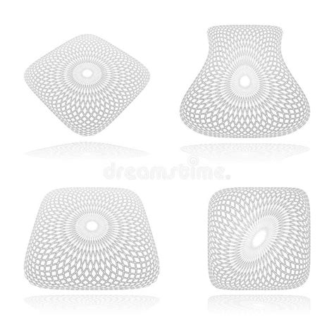 Abstract Geometric Convex Shapes Design Elements Set Stock Vector