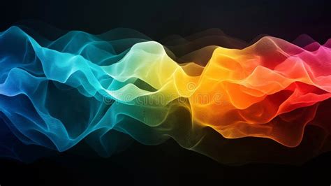 Colorful Abstract Waves Create Dynamic Visual Effect Blending Shades Of Blue Yellow And Orange