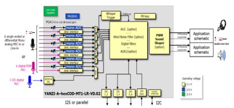 Audio Codec With Db Dynamic Range Bit Stereo Pwm Dac Six Channel Adc