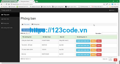 Báo cáo kèm source code quản lý nhân sự asp net mvc full database