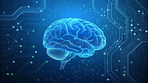 Digital Brain Circuitry and Neural Network Visualization Stock Illustration - Illustration of ...