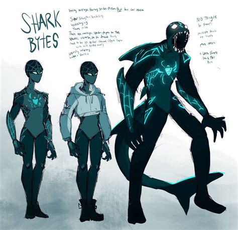 shark bytes spider sona reference sheet by nomi starry on deviantart
