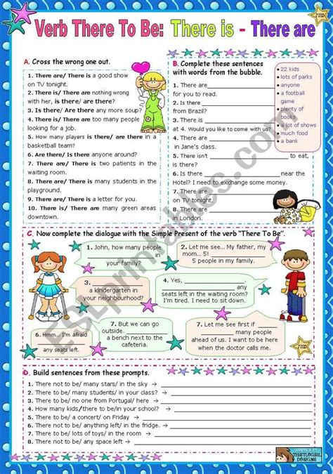 a simple worksheet with 4 different exercises with an increasing level