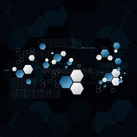 technological encryption future hexagonal data synchronizing background