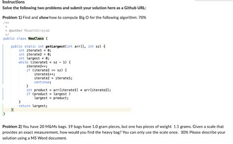 Solved Solve The Following Two Problems And Submit Your Chegg