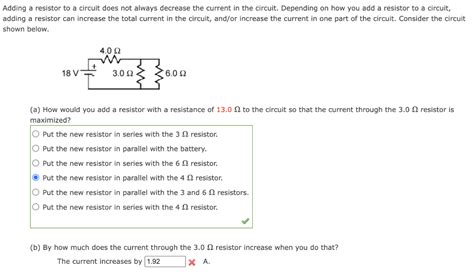Solved Adding A Resistor To A Circuit Does Not Always Chegg Com