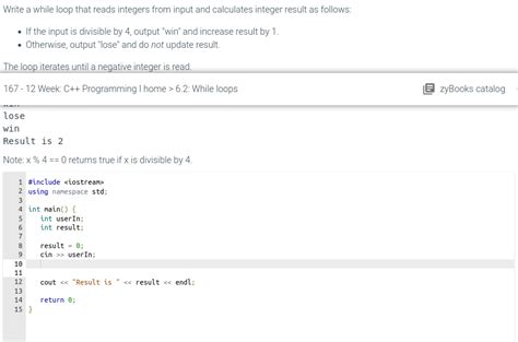 Solved Write A While Loop That Reads Integers From Input And