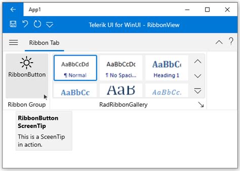 a total win with the brand new telerik ribbon for winui