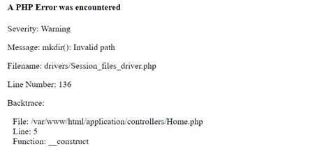 Fixing Error Message Mkdir Invalid Path Session Files Driver In Codeigniter Using Docker