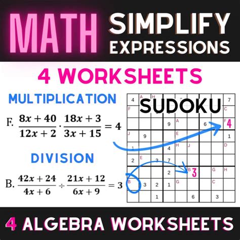 Factor And Simplify Rational Expressions Sudoku Multiply X2 Divide X2