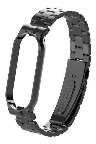 Malla Metalica Para Xiaomi Mi Band Band Cierre Magnetico Color Eslabones Negra Mercadolibre