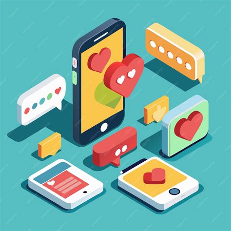 Premium Photo Virtual Communication Isometric Flowchart With Dating