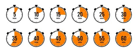 Premium Vector Timer Clock Stopwatch Isolated Set Icons Countdown