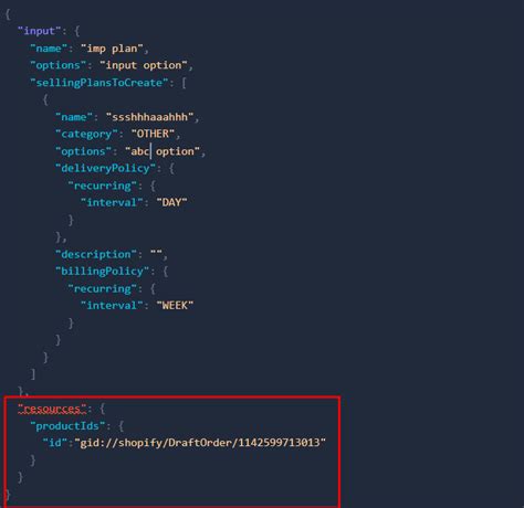 When Creating A Selling Plan Using Graphql In Shopify Store