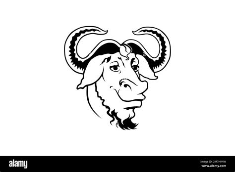 GNU C Library Logo White Background Stock Photo Alamy