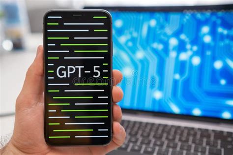 On The Screen Of A Mobile Phone There Is A Neural Network And Gpt 5 Artificial Intelligence
