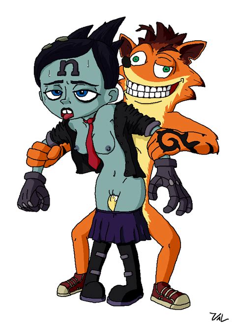 Rule 34 1boy 1girls Anthro Bandicoot Color Crash Series Crash