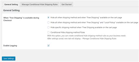 How To Hide Shipping Methods When The Cart Has Free Shipping