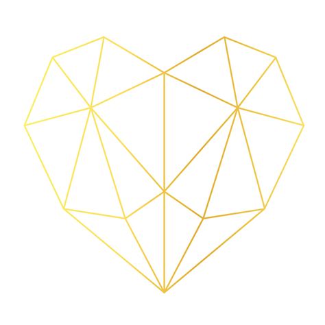 Corazón De Oro Geométrico 18872532 Png
