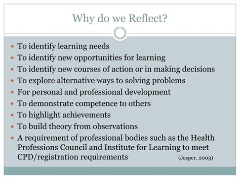 Ppt Reflective Practice Powerpoint Presentation Free Download Id