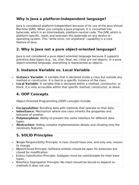 Core Java Interview Questions Answer | PDF | Inheritance (Object ...