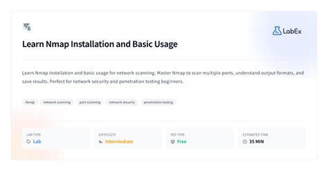 learn nmap installation and basic usage labex