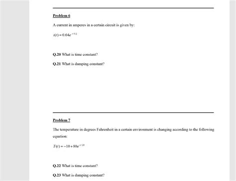 Solved Problem 6 A Current In Amperes In A Certain Circuit Chegg Com