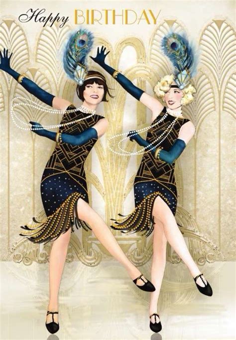 Art Deco Lady Happy Birthday Birthday Card Artofit