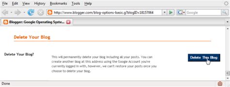 Delete Your Blog