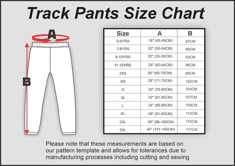 Nike Size Guide Pants