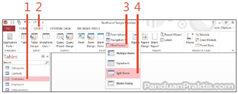 Cara Membuat Form Dengan Split Form Di Ms Access Lab Wisnu