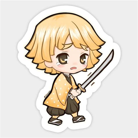 Chibi Zenitsu Kimetsu No Yaiba By Loshimizu In 2024 Chibi Anime Chibi Anime Stickers