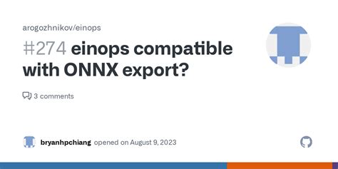 Einops Compatible With ONNX Export Issue Arogozhnikov Einops GitHub