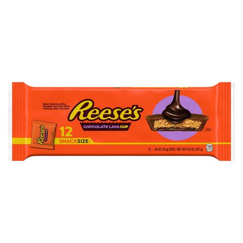 Reeses Chocolate Lava Milk Chocolate Snack Size Peanut Butter Cups