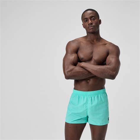 Mens Solid 13 Retro Swim Shorts Turquoise Speedo Uk