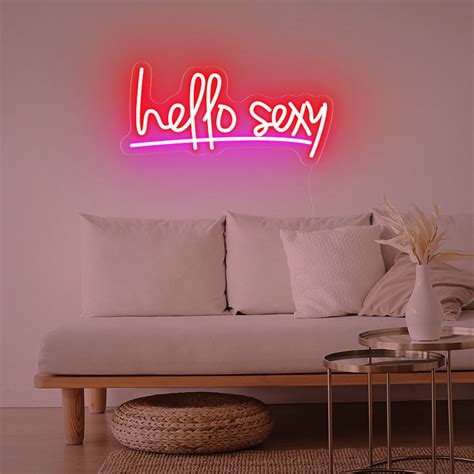 Hello Sexy Led Neon Sign Wall Hanging Room Decorbar Party Club Shop