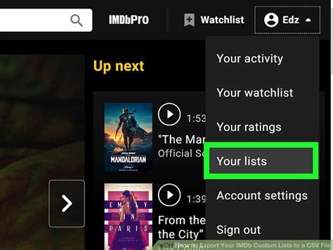 How To Export Your IMDb Custom Lists To A CSV File 7 Steps