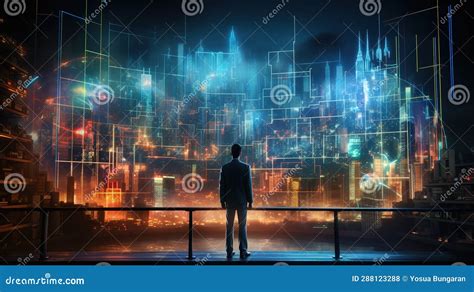 Data Visualization Digital Art Illustration Generative Ai Stock