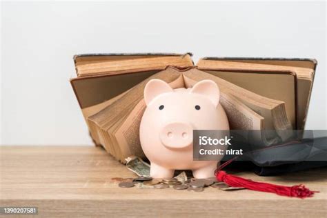 흑인 졸업 모자 책과 돼지 저금통 개념 교육 투자 졸업식은 교육을위한 돈을 절약합니다 0명에 대한 스톡 사진 및 기타 이미지 0명 개념 경제 Istock