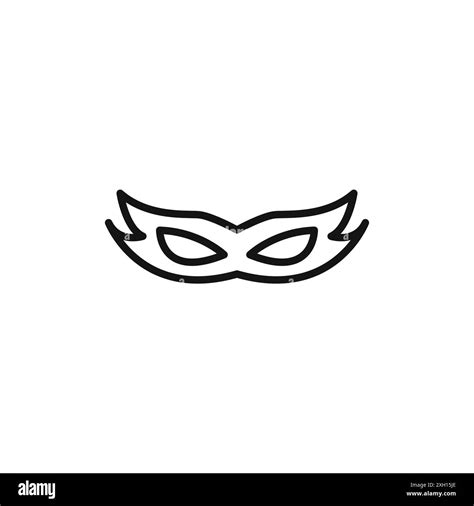 Mask Icon Logo Sign Vector Outline In Black And White Color Stock Vector Image And Art Alamy