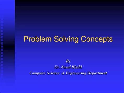 Ppt Problem Solving Concepts Powerpoint Presentation Free Download
