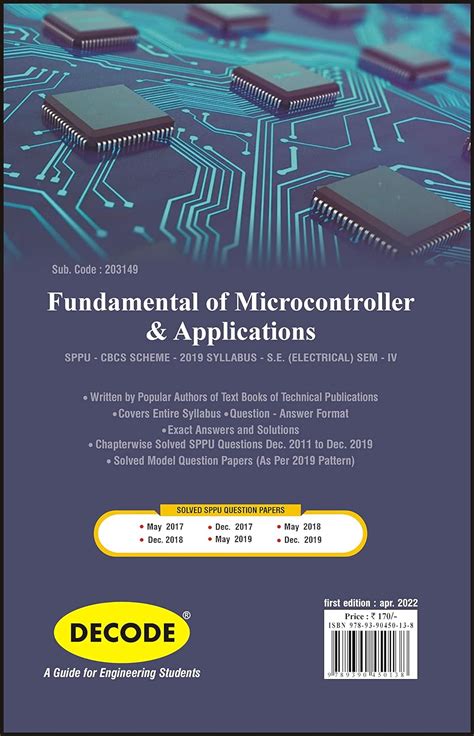 Fundamentals Of Microcontroller Applications For SPPU Course SE II Electrical