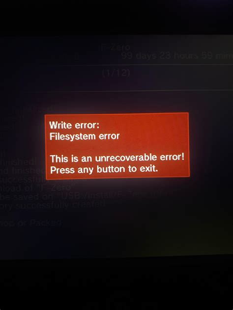 File System Error Nusspli Rwiiu